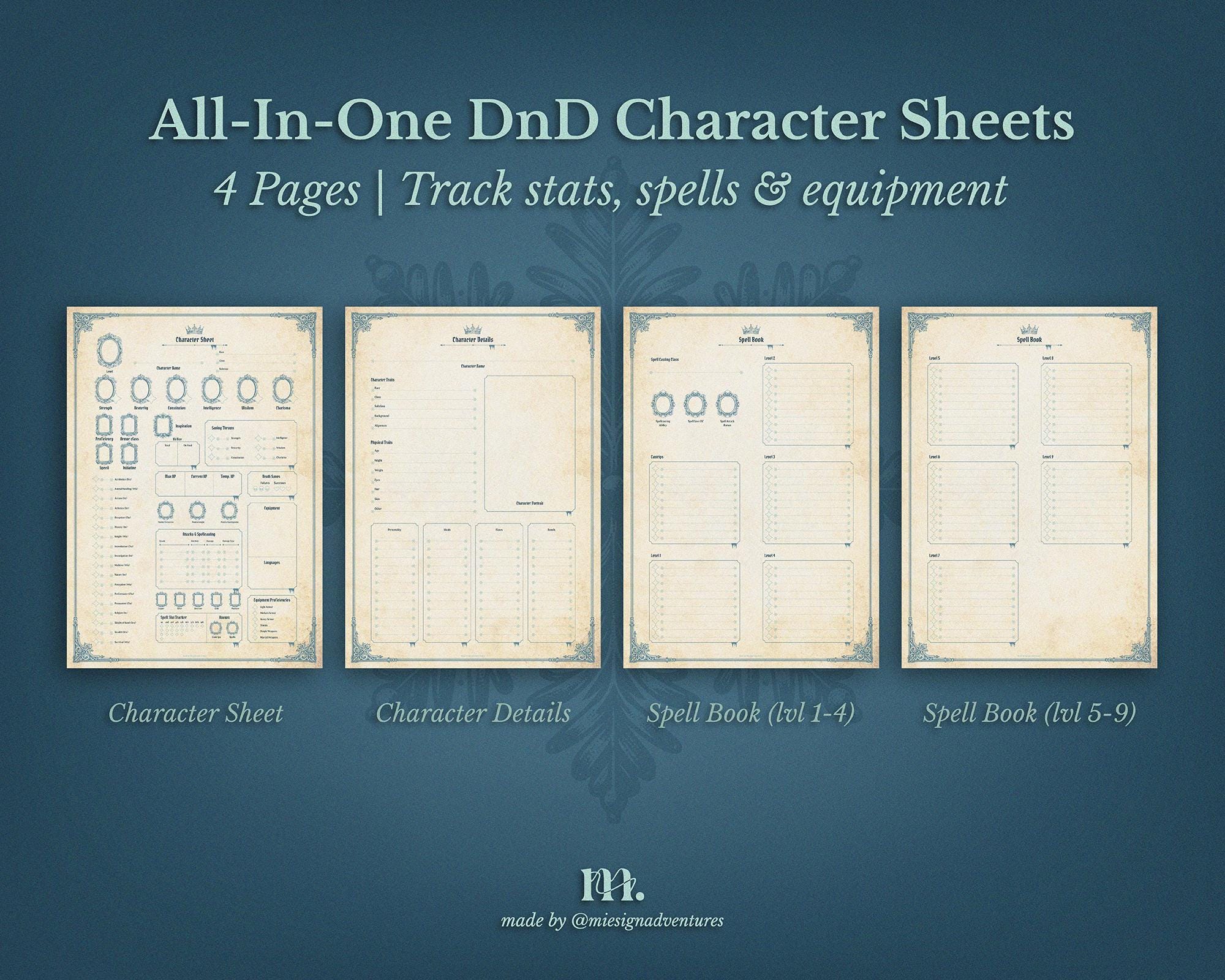 Imperial Dnd 5e Character Sheet Printable | Icecrown Citadel Edition ...