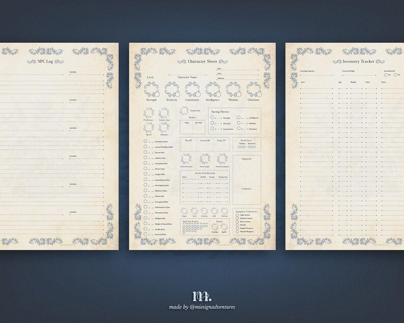 Dnd 5e Character Journal Printable | Herbarium Wolfsbane Edition ...
