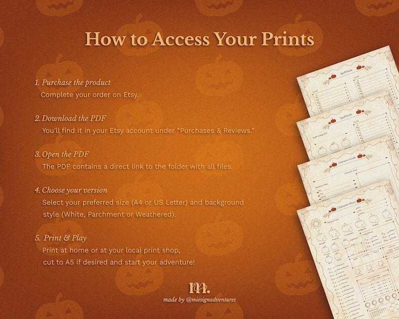 Dnd 5e Character Sheet Pumpkin Patch | Printable RPG Sheets | Autumn ...