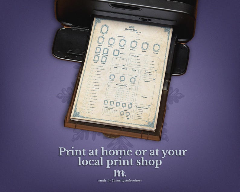 Dnd Character Sheets Printable Campaign | Icecrown Mirrorveil Edition ...