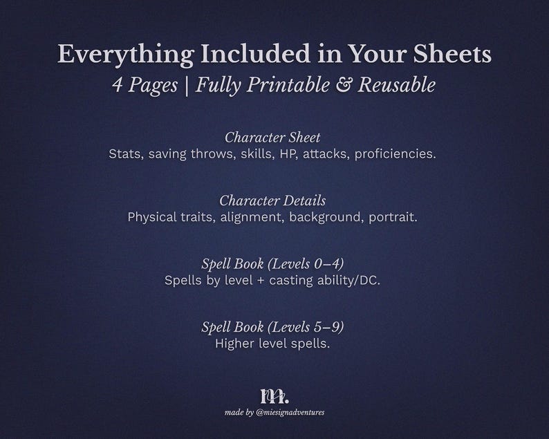 Dnd 5e Character Sheet Printable | Dark Romance Amaranthine Edition ...