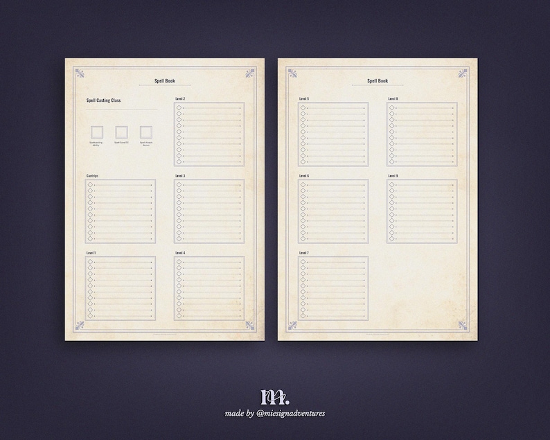 Dnd 5e Character Sheet Printable | Clarity Axiom Edition | Dungeons ...