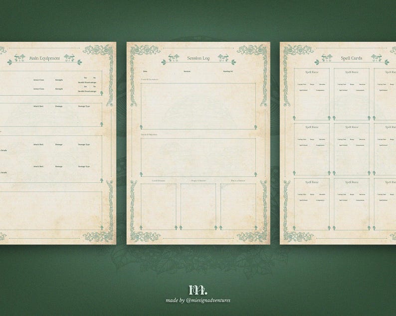 Dnd 5e Character Sheet Journal Printable | Autumn Acres Evergreen ...