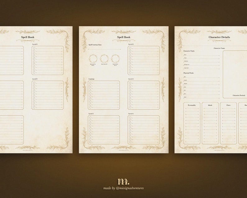 Frosted Dnd 5e Character Sheet Journal Printable | Snowdrop Root ...