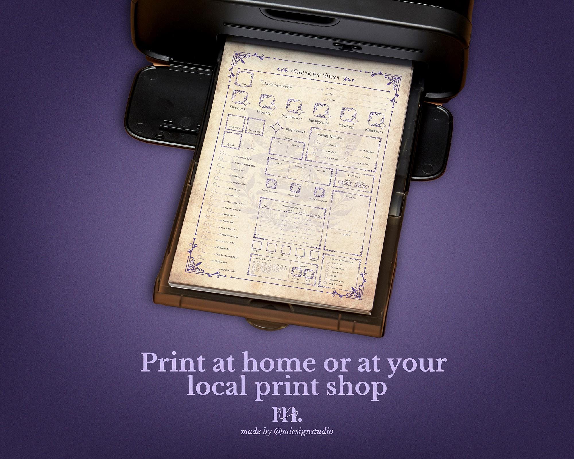 Dnd 5e Character Journal Printable | RPG PDF | Amethyst Edition ...