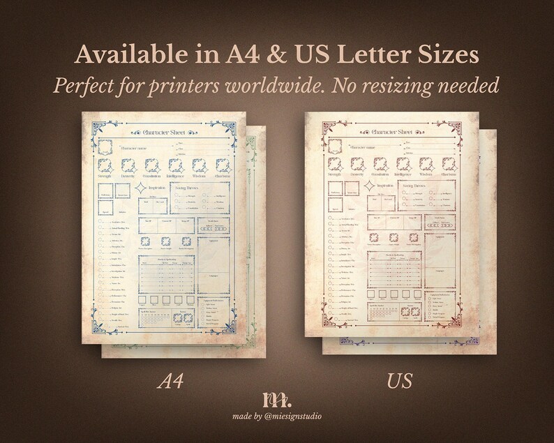 Dnd 5e Character Journal Bundle | Printable RPG Sheets and Fantasy ...