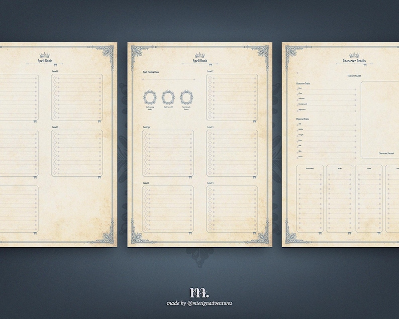 Imperial Dnd 5e Character Sheet Journal Printable | Icecrown Atelier ...
