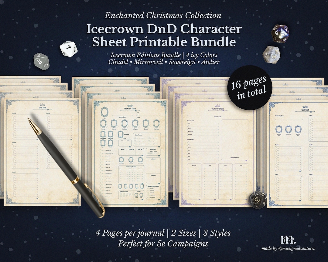 Imperial Dnd 5e Character Sheet Bundle Printables | Icecrown Citadel ...