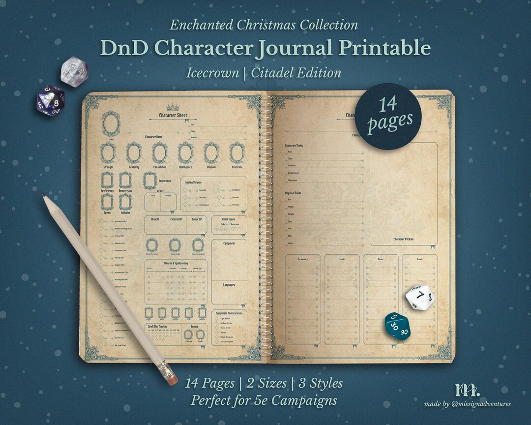 Imperial Dnd 5e Character Sheet Journal Printable | Icecrown Citadel ...
