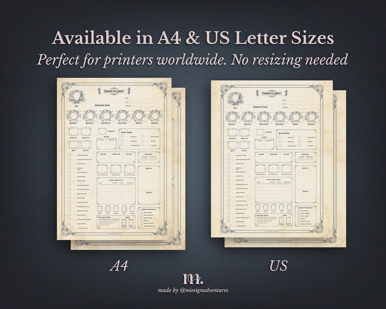 Medieval Dnd 5e Character Sheet Printable | Medieval Castle Ophirae ...