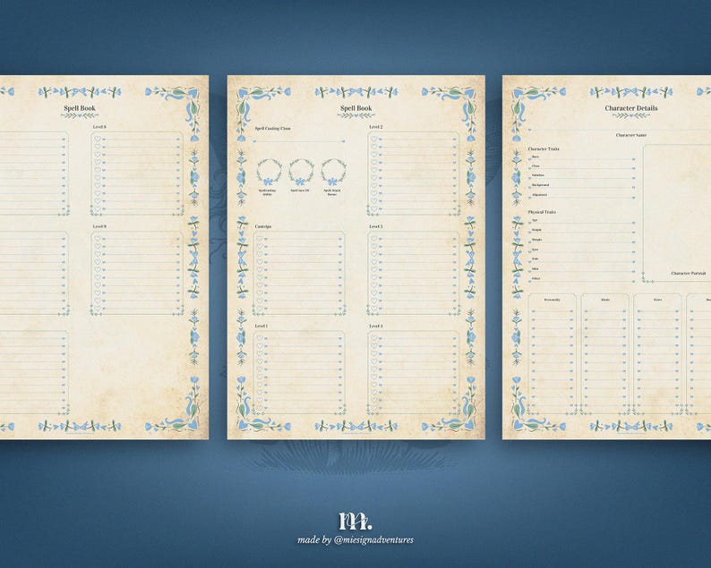 Dnd 5e Character Journal Printable | RPG Sheets Fantasy TTRPG PDF ...
