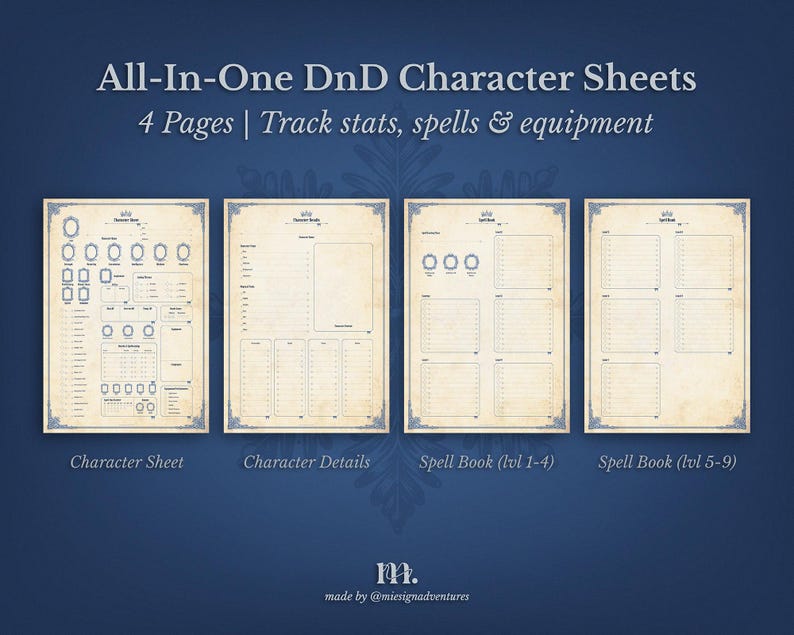 Dnd 5e Character Sheet Printable | Icecrown Sovereign Edition | Winter ...