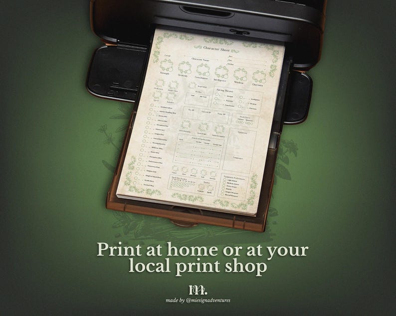 Dnd 5e Character Journal Printable | RPG Sheets and Fantasy TTRPG PDF ...
