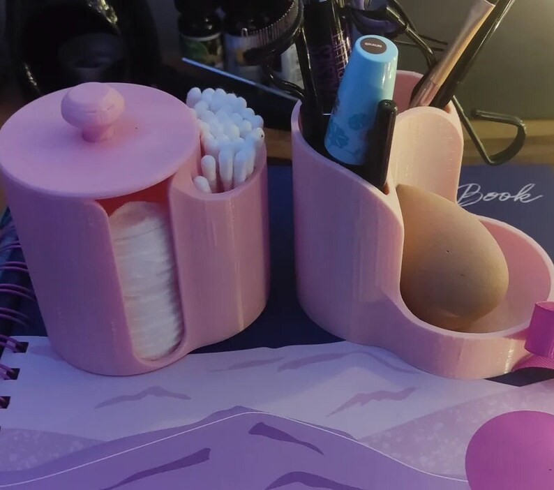 Cotton Pad and Tips Holder Swab Dispenser Make-up Cotton Pad Dispenser ...