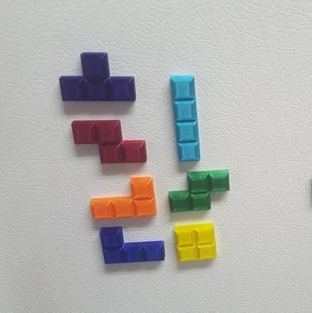 Tetris Magnet Set Refrigerator Magnets Gaming Magnets Classic Video ...