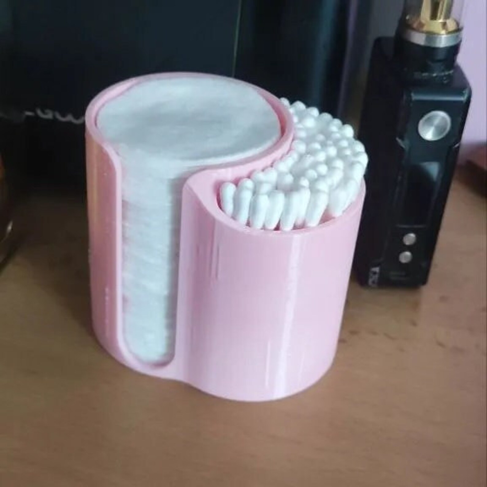 Cotton Pad and Tips Holder Swab Dispenser Make-up Cotton Pad Dispenser ...