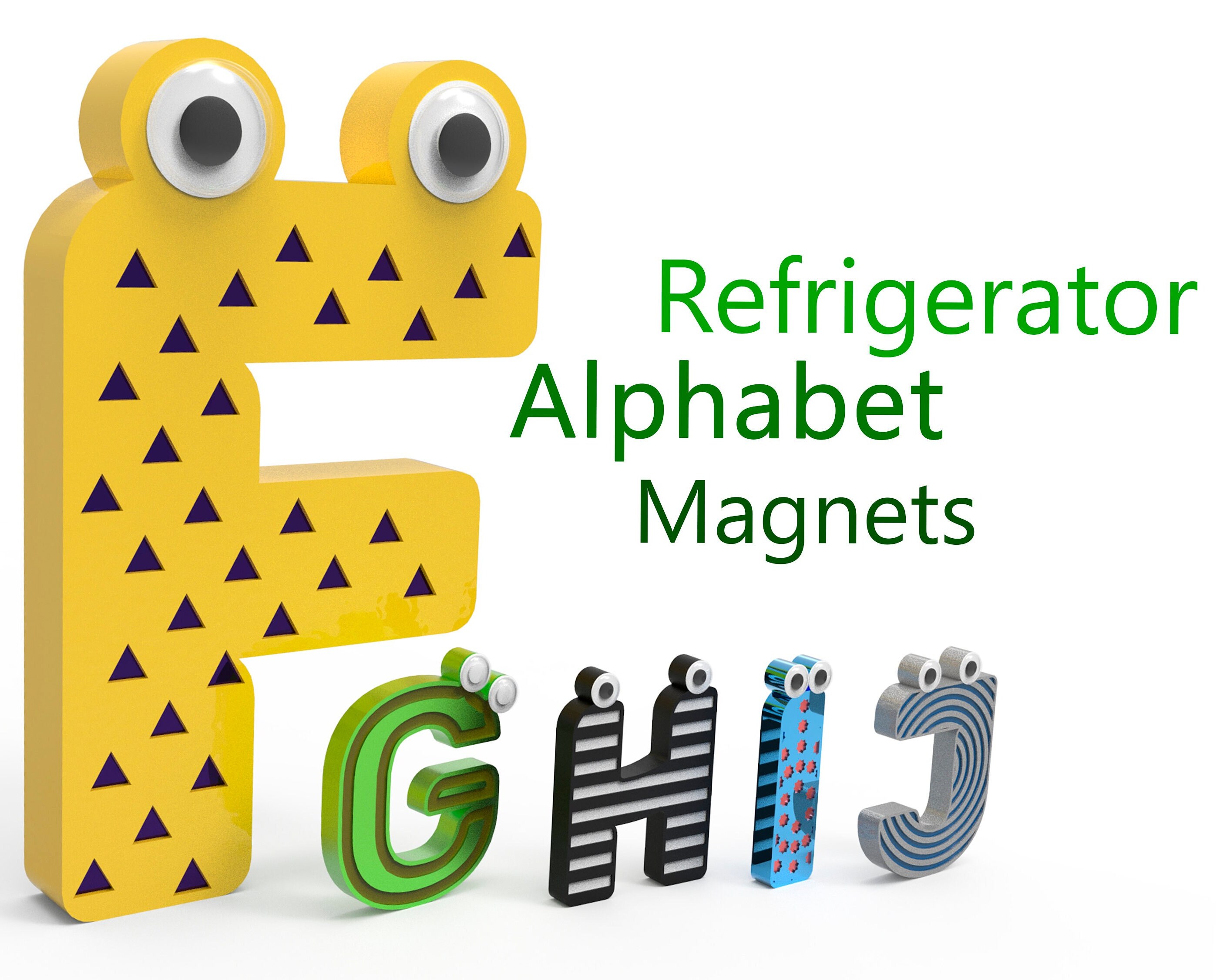 26 Magnet Letters Frigde Magnet Alphabet Set Children Alphabet Letters ...