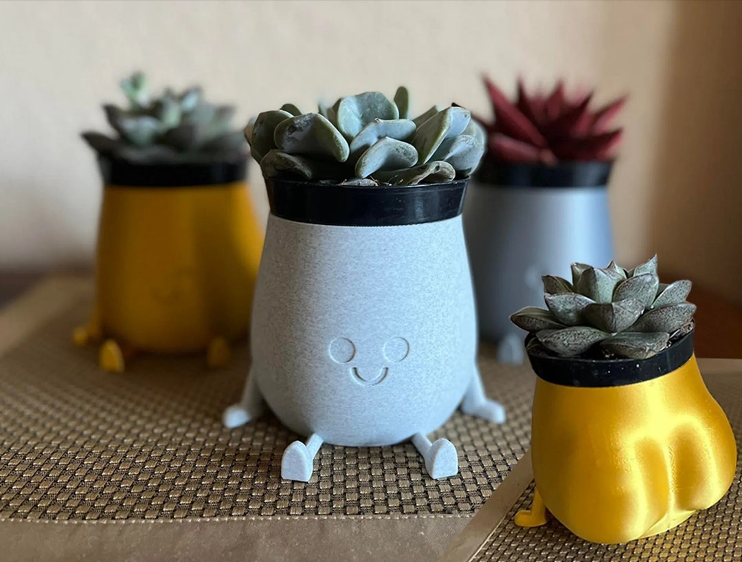 Sitting Planter Cute Plant Pot Planter Character Indoor Planter Cactus ...