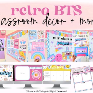 Seasonal Classroom Decor Bundle, Retro Classroom Decor MEGA Bundle ...
