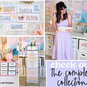 Modern Pastel Classroom Banners, Buntings, Printable Classroom Decor ...