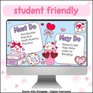 Valentine's Day Classroom Slides, Editable Slide Template, Daily Slides ...