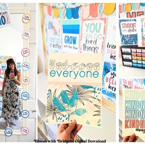Bright Tropical Classroom Decor Bundle, Editable Classroom Bundle ...