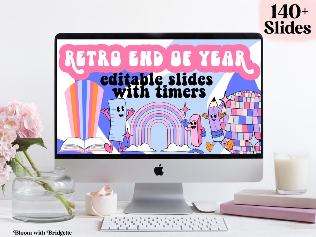 Retro End of Year Google Slides and Powerpoint Templates With Timers ...