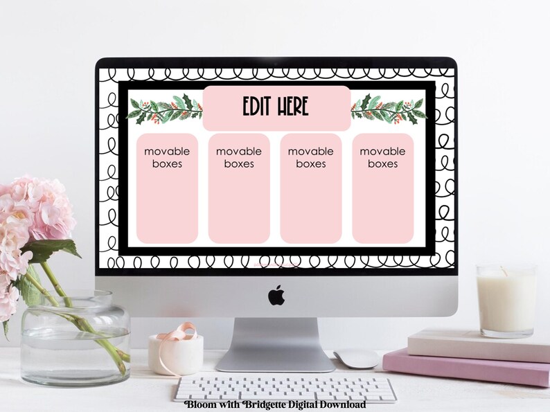 Winter Slide Templates With Timers Editable Slide Templates - Etsy