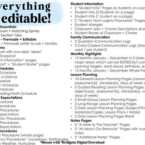 Retro Editable Substitute Binder, Daily Subbing, Maternity Leave Binder ...