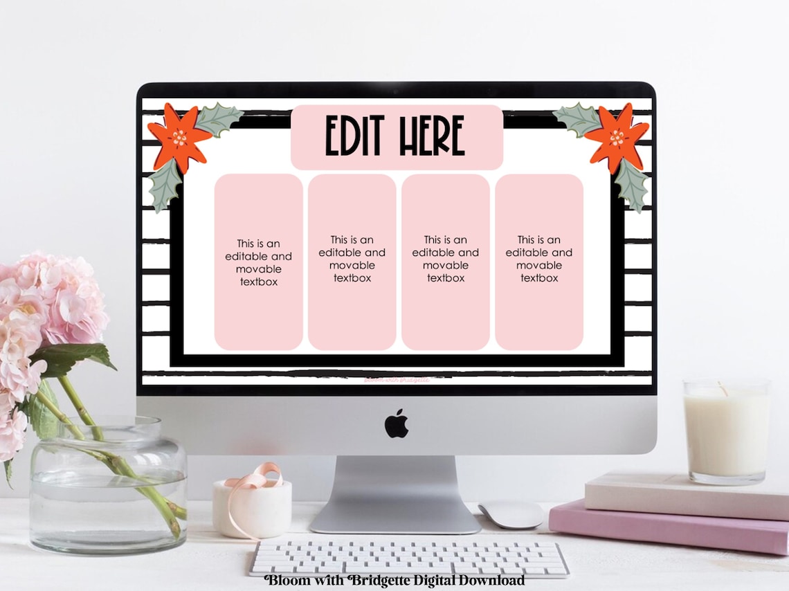 Christmas Slides Winter Slide Templates December Slides - Etsy