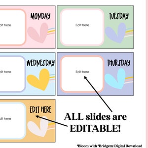 Modern Pastel Editable Slide Templates, Editable Classroom Decor ...