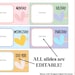 Modern Pastel Editable Slide Templates, Editable Classroom Decor ...