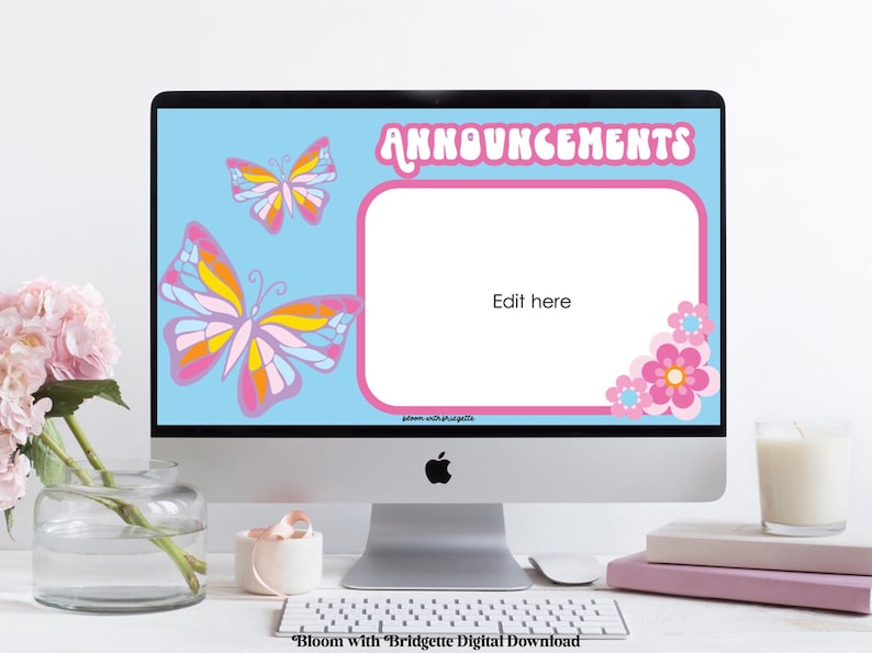 Retro Back to School Slides With Timers, Editable Classroom Decor ...