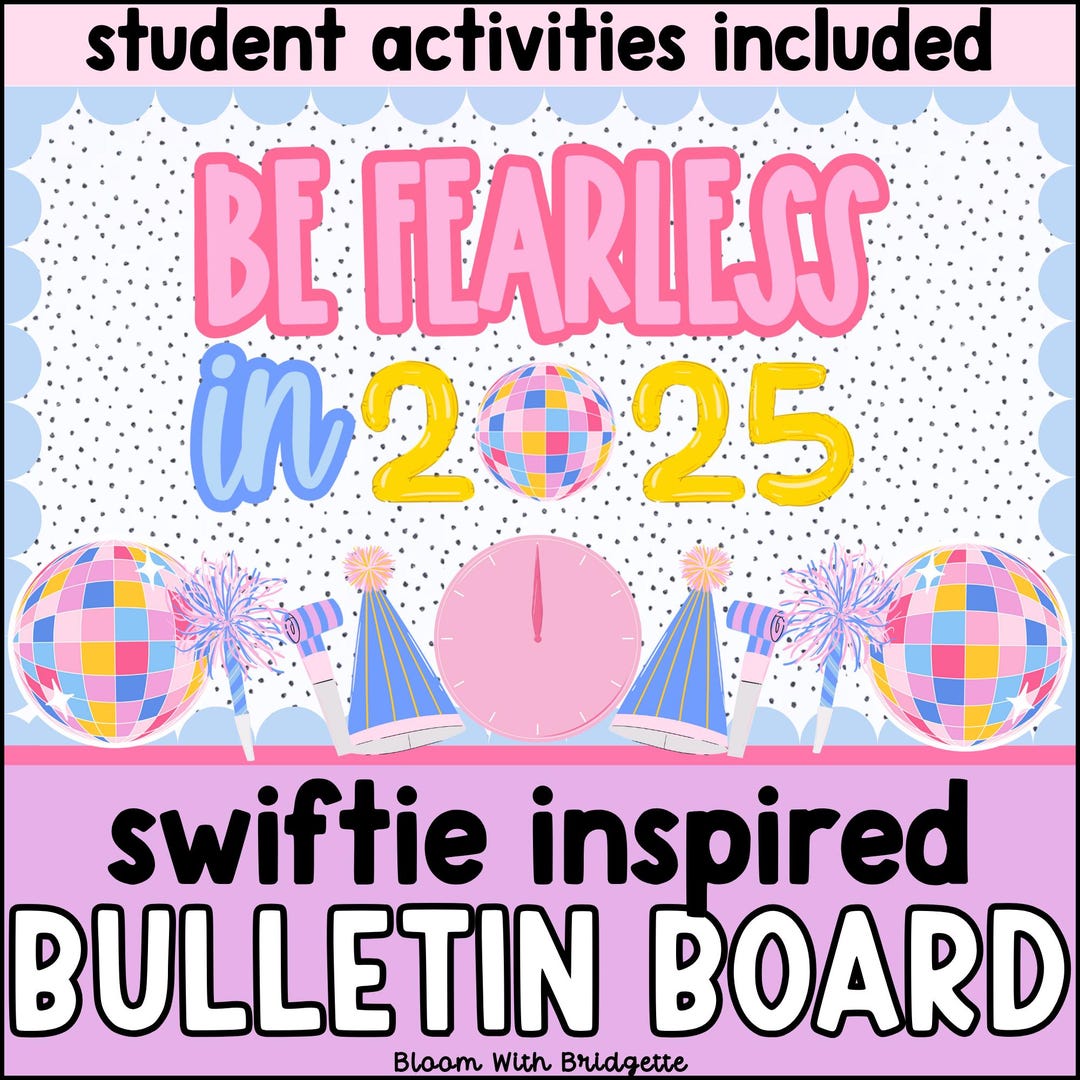Swiftie Inspired New Year Bulletin Board Kit and Student Activity ...