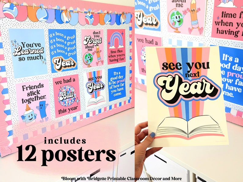 Retro End of Year Classroom Decor Bundle, Classroom Slides, Summer ...