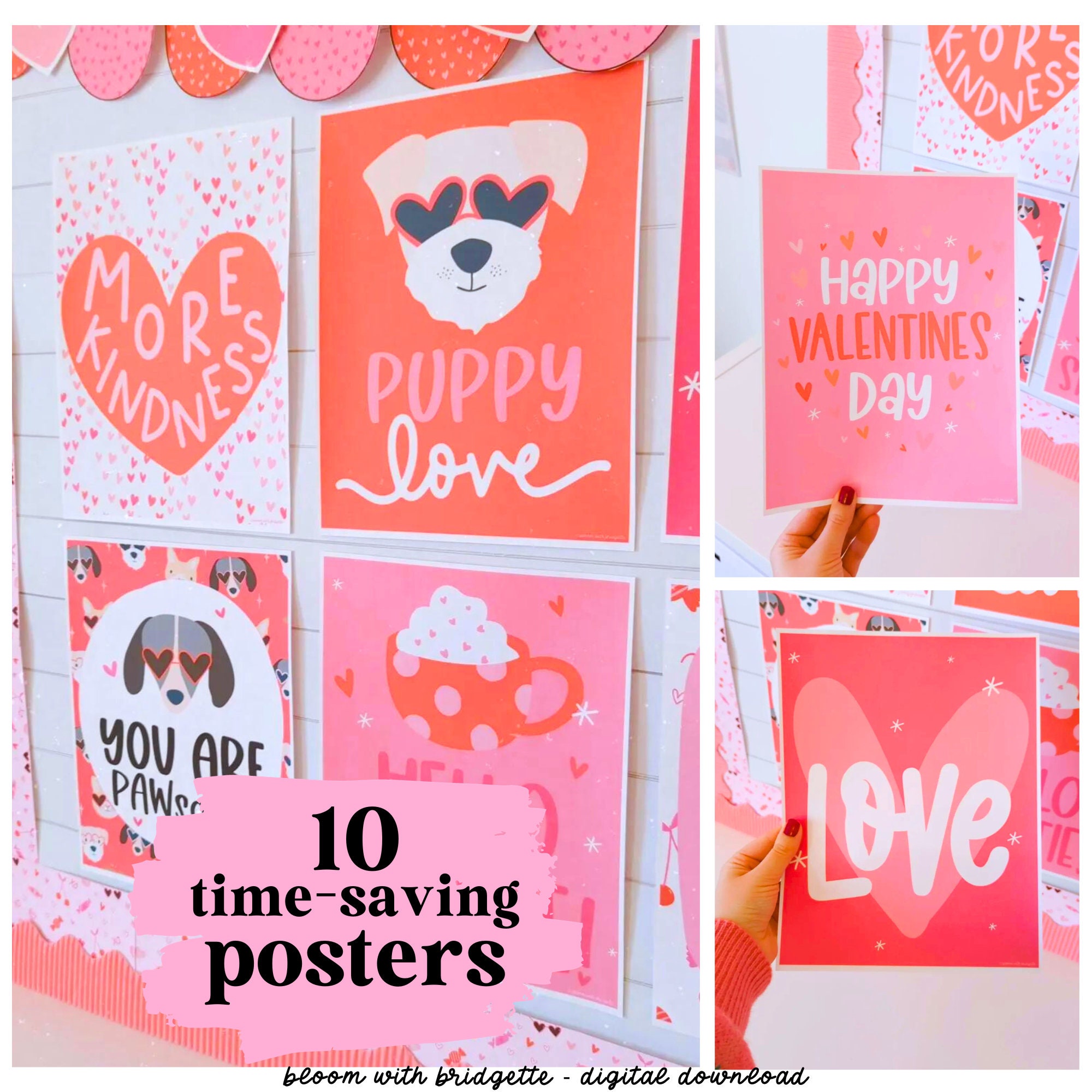 Valetines Day Bulletin Board, Editable Valentine Posters, February ...
