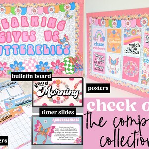 Retro Spring Classroom Posters, Easy Bulletin Board Display, Spring ...