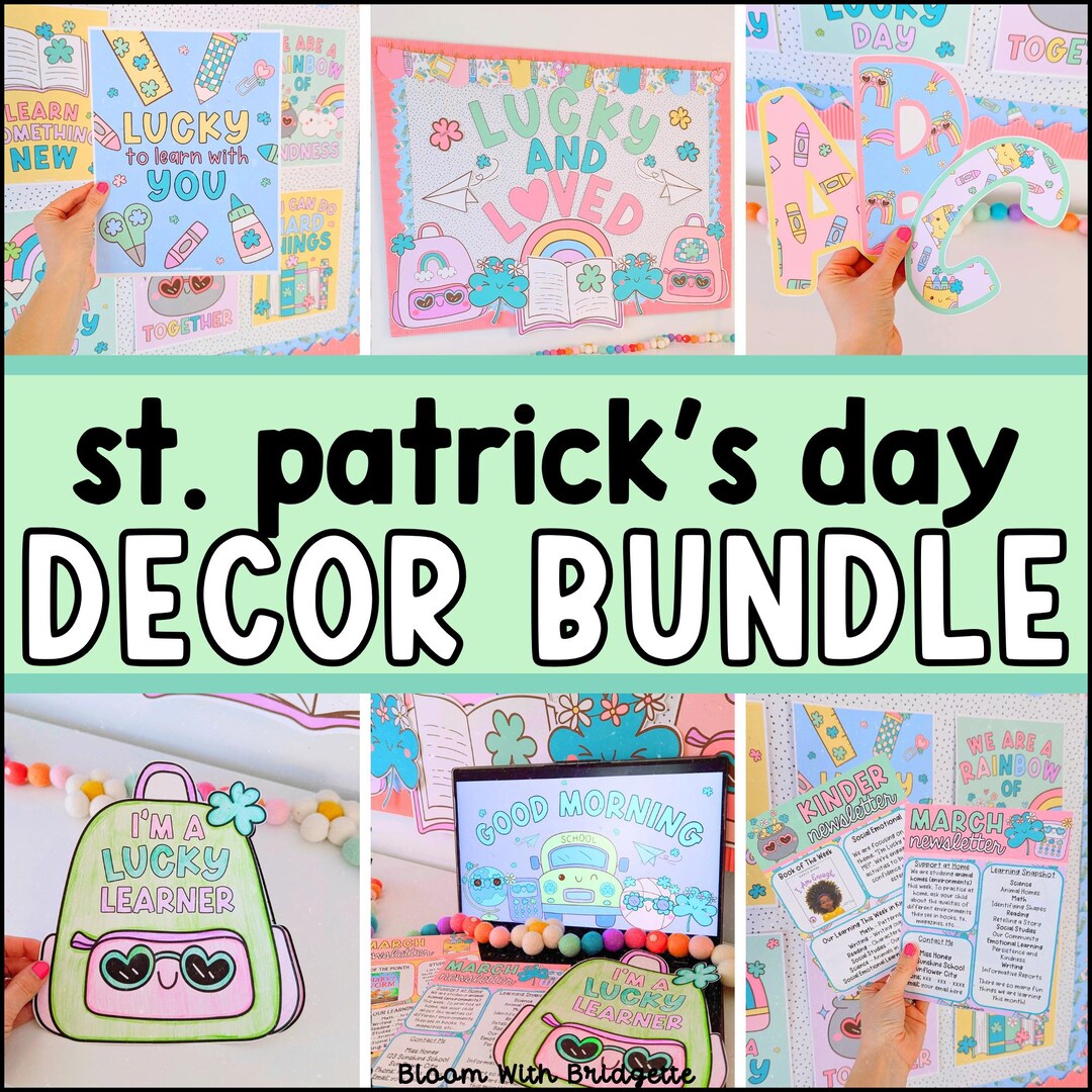 St. Patrick's Day Classroom Decor Bundle, Bulletin Board, Classroom ...