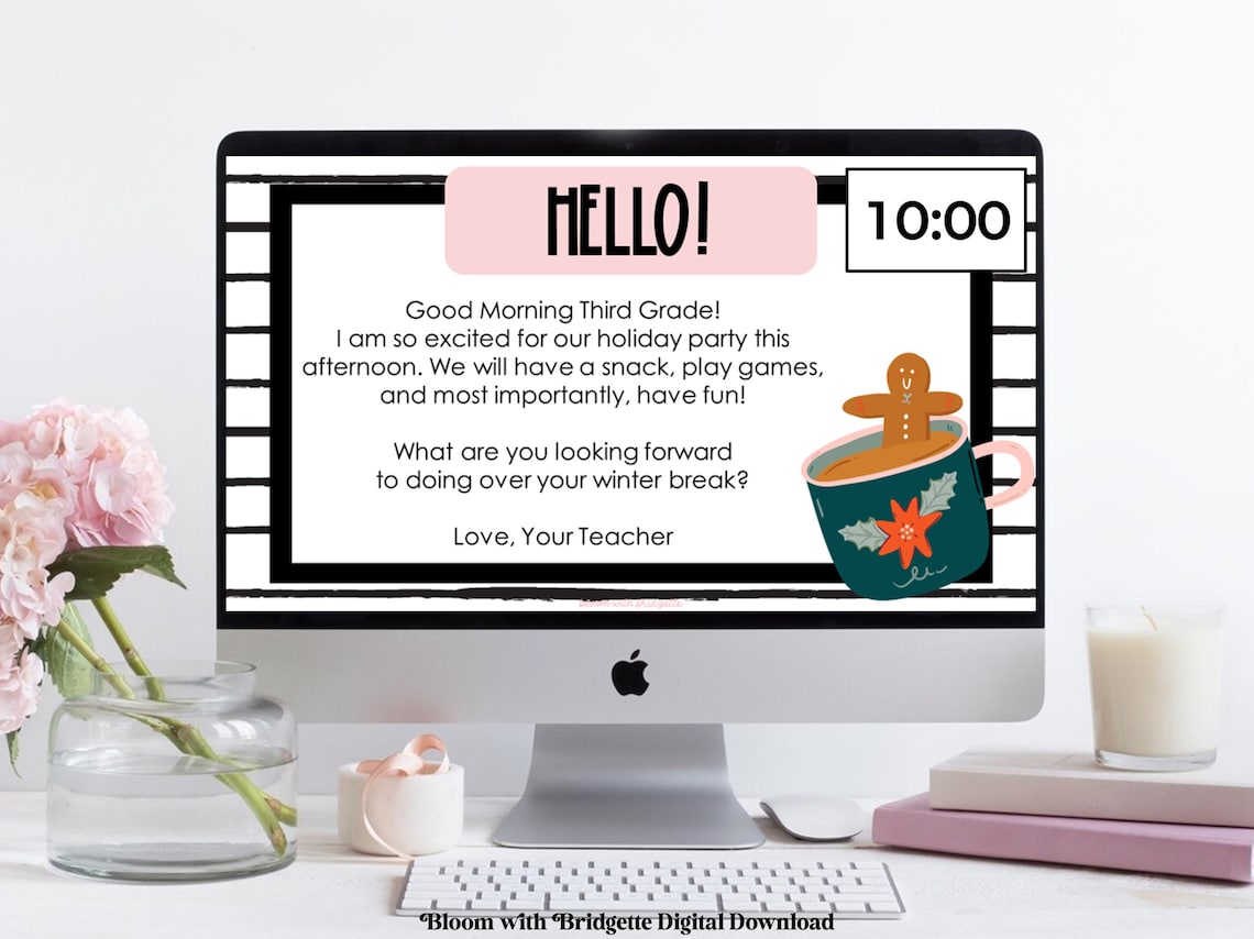 Christmas Slides Winter Slide Templates December Slides - Etsy