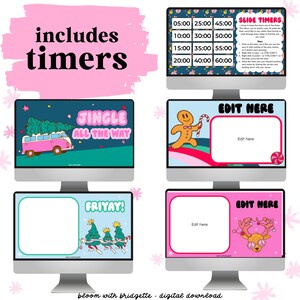 Retro Christmas Google Slides and Powerpoint Templates With Timers ...