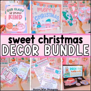 Christmas Classroom Decor Bundle, Bulletin Board, Classroom Slides ...