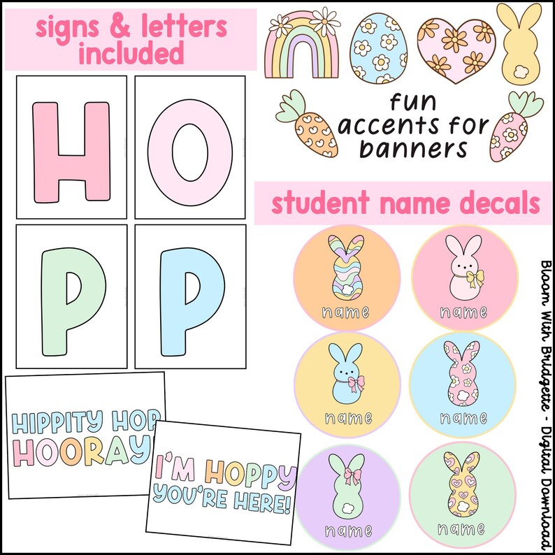 Easter Bulletin Board, April Classroom Decor, Spring Decorations ...