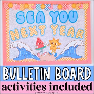 Retro Summer Bulletin Board, End of Year Bulletin Board, Summer Craft ...