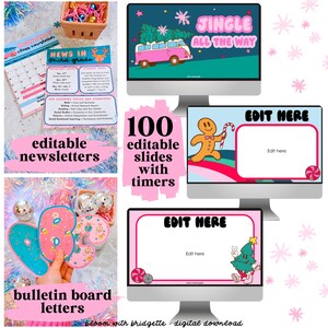 Retro Christmas Classroom Decor Bundle, Winter Bulletin Board ...