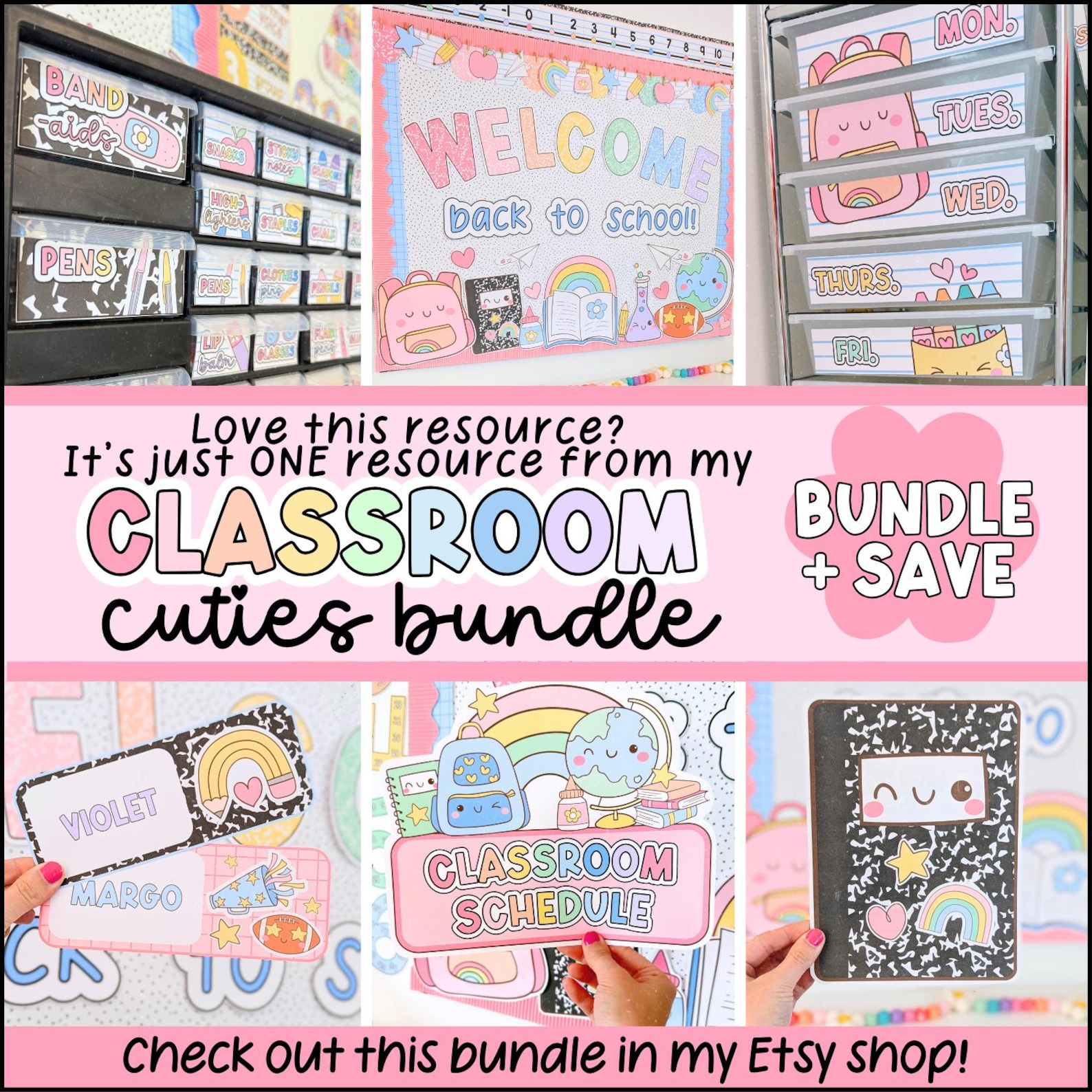 Bulletin Board Borders, Composition Notebook Classroom Decor, Pastel ...