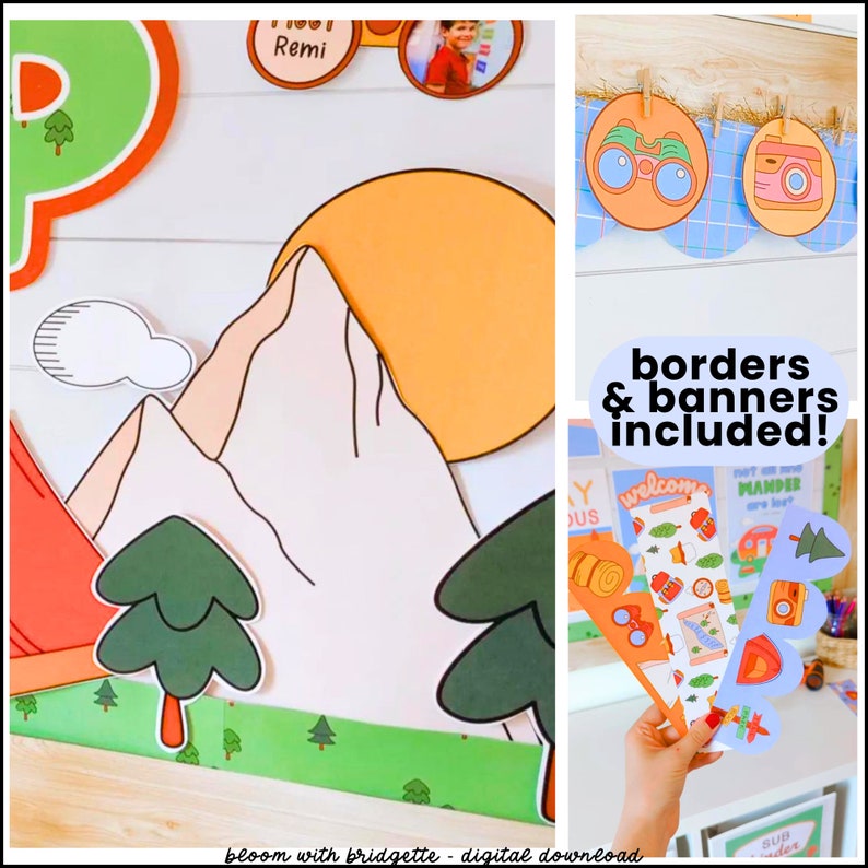 Camping Bulletin Board, Back to School Classroom Decor, Nature ...