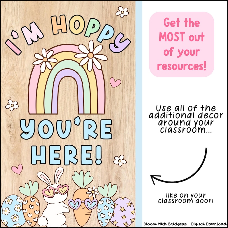 Easter Bulletin Board, April Classroom Decor, Spring Decorations ...