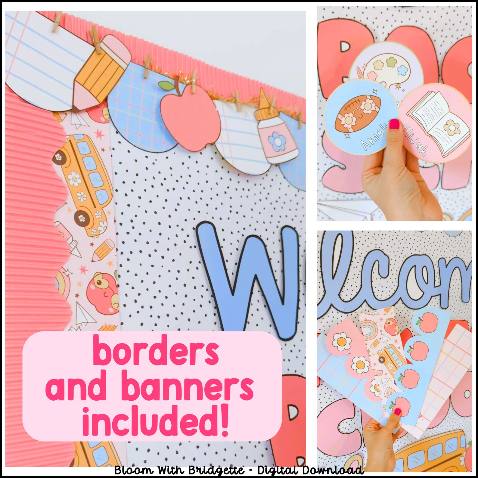 Welcome Back to School Bulletin Board, Spanish Decor, Pastel Classroom ...