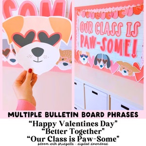 Valentine's Day Bulletin Board, Puppy Love Theme, Valentines Day Craft ...