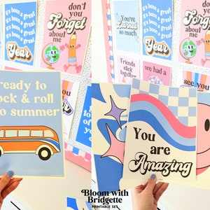 Retro End of Year Classroom Posters, Easy Bulletin Board Display ...